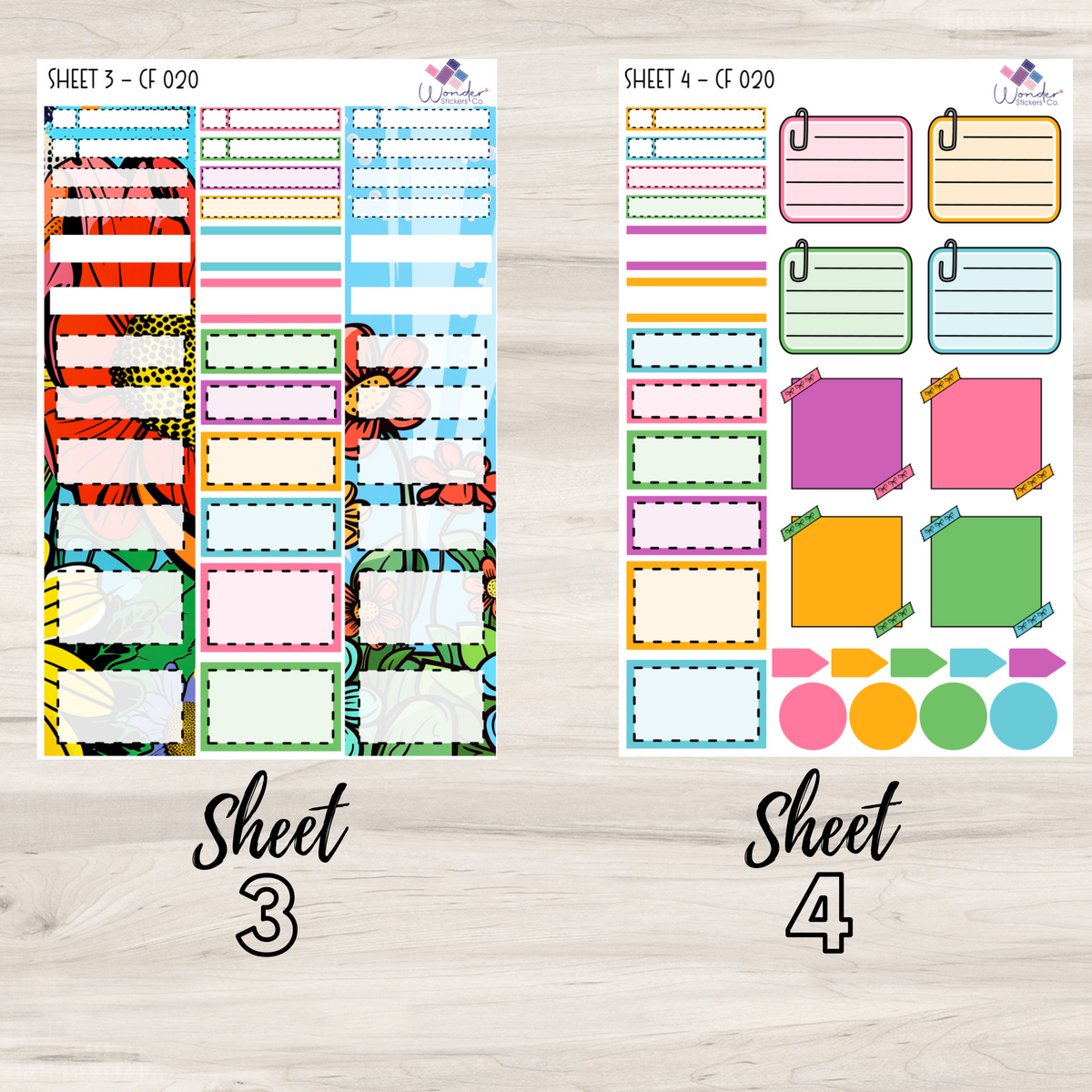 Vertical CF 020 Sticker Kit – Wonder Stickers Co.