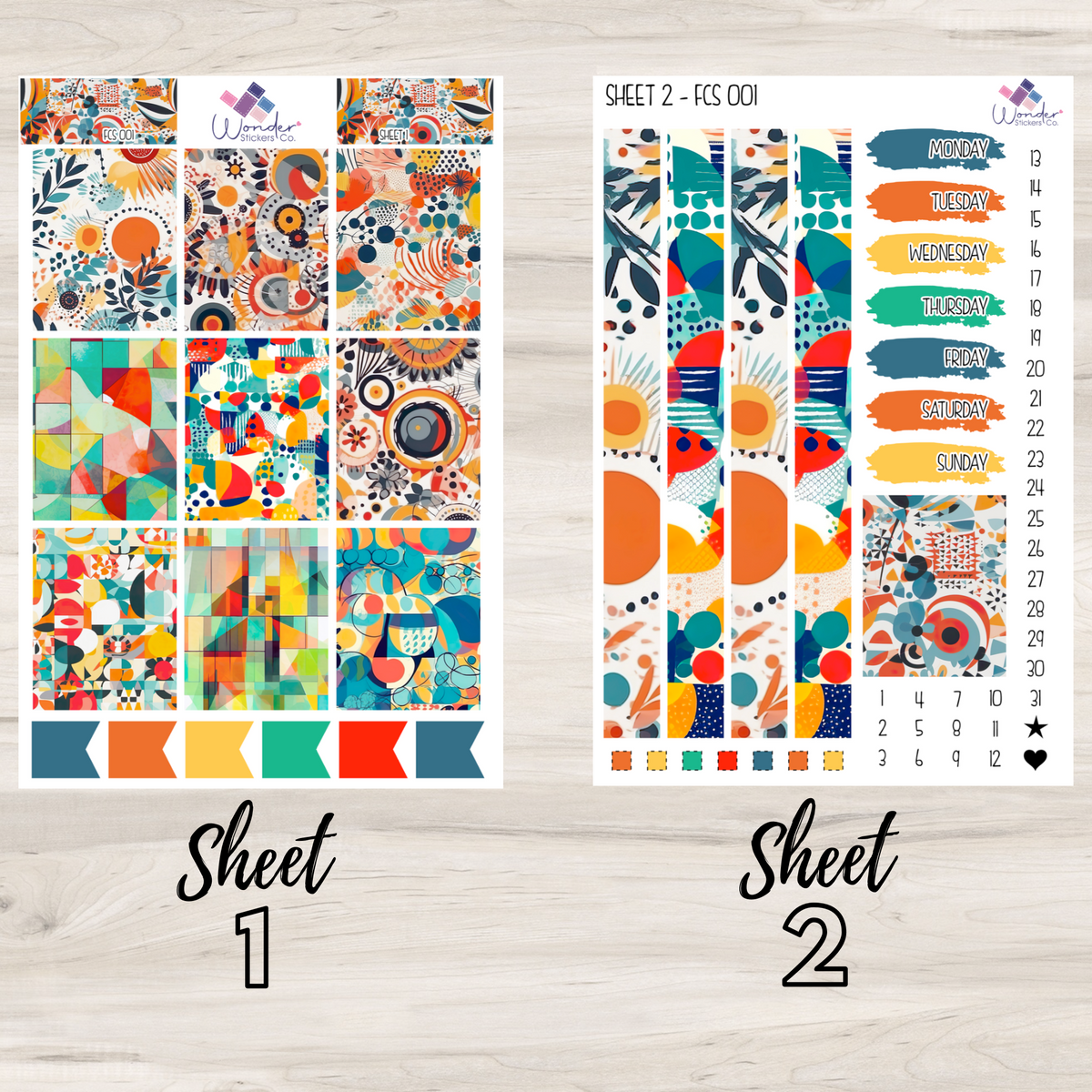 Vertical FCS 001 Sticker Kit – Wonder Stickers Co.