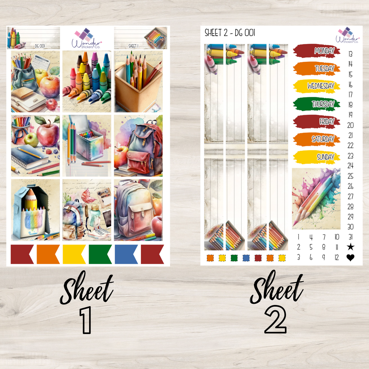 Vertical DG 001 Sticker Kit – Wonder Stickers Co.