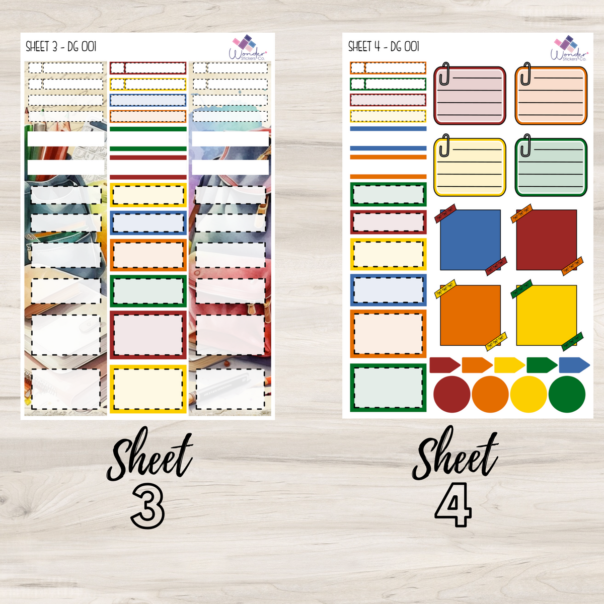 Vertical DG 001 Sticker Kit – Wonder Stickers Co.