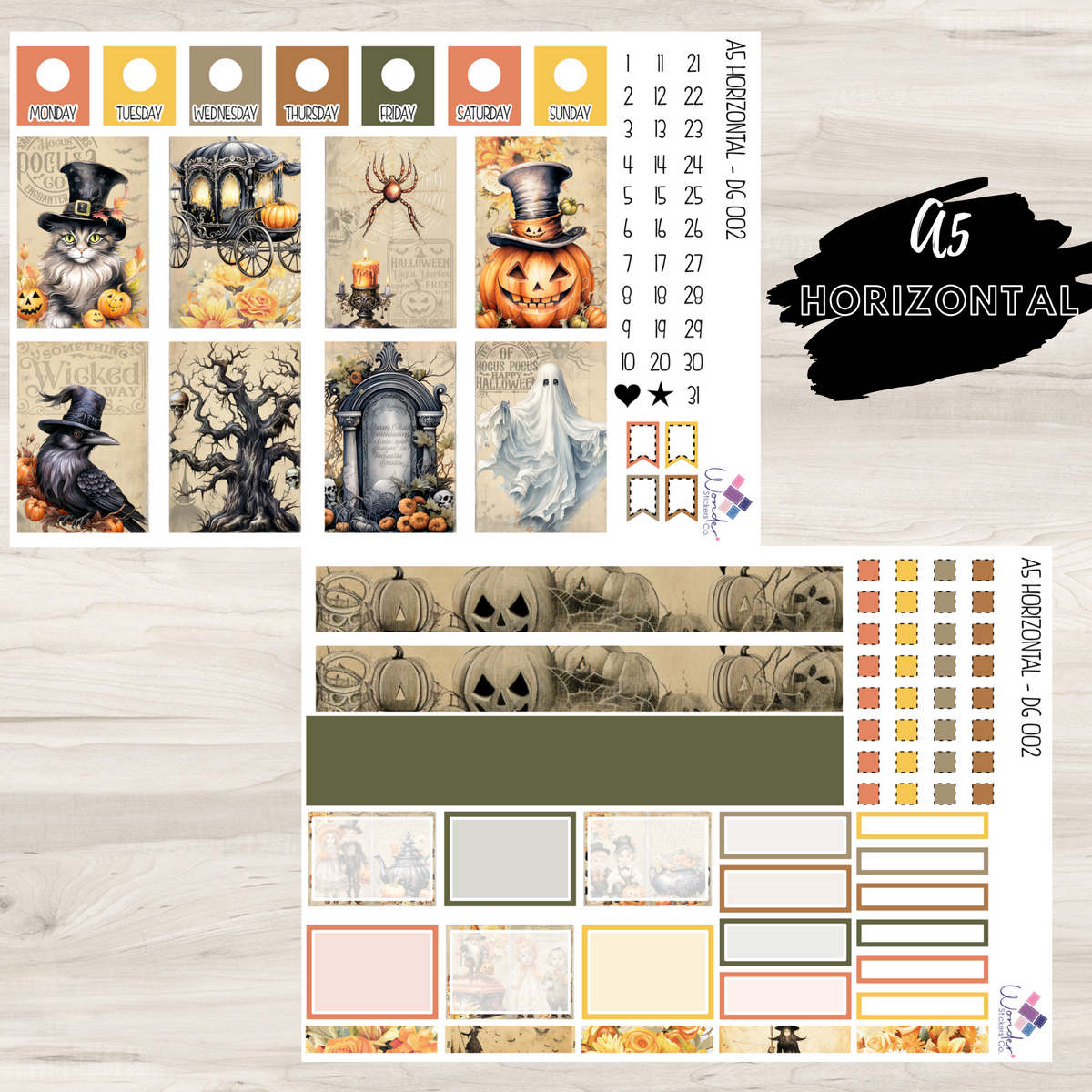 A5 Horizontal DG 002 Sticker Kit – Wonder Stickers Co.