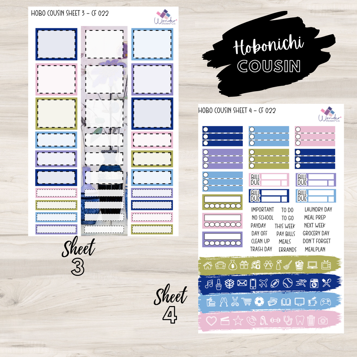 Hobonichi Cousin CF 022 Sticker Kit – Wonder Stickers Co.