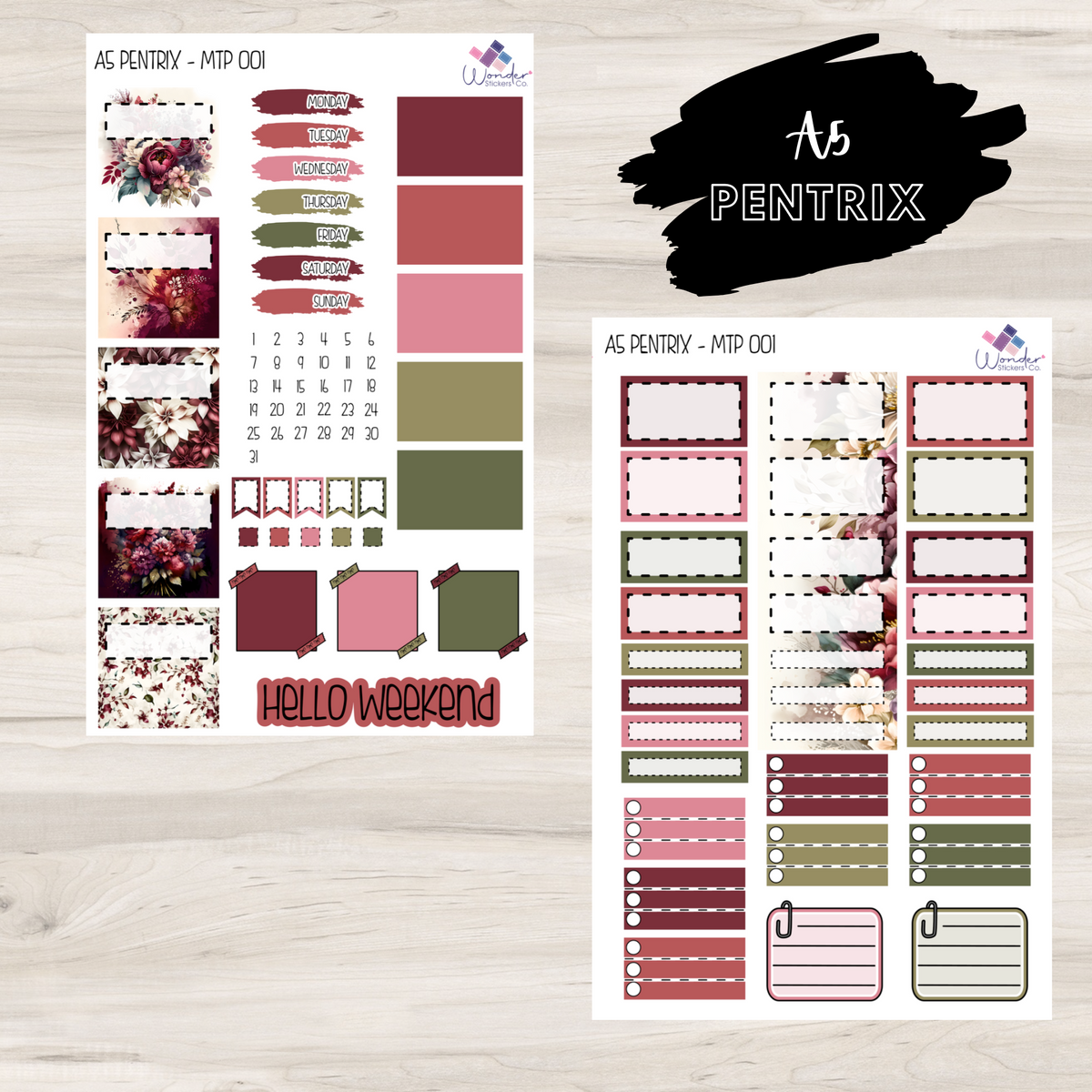 A5 Pentrix - MTP 001 – Wonder Stickers Co.