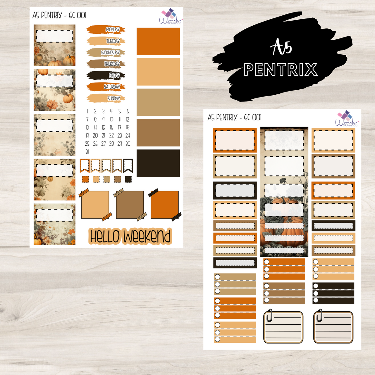 A5 Pentrix - GC 001 – Wonder Stickers Co.