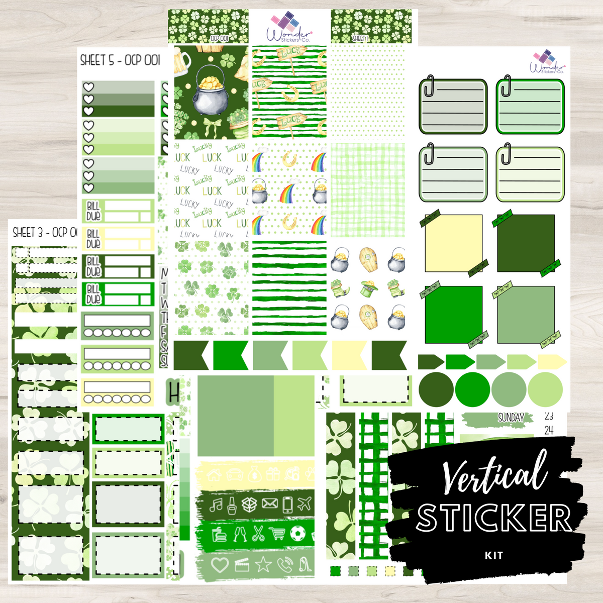 Vertical OCP 001 Sticker Kit – Wonder Stickers Co.