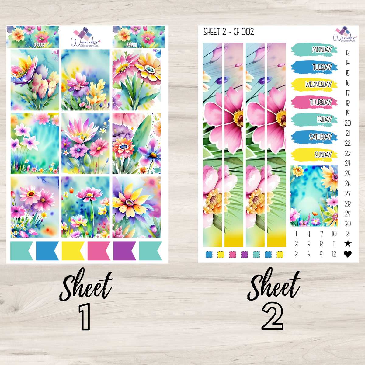 Vertical CF 002 Sticker Kit – Wonder Stickers Co.