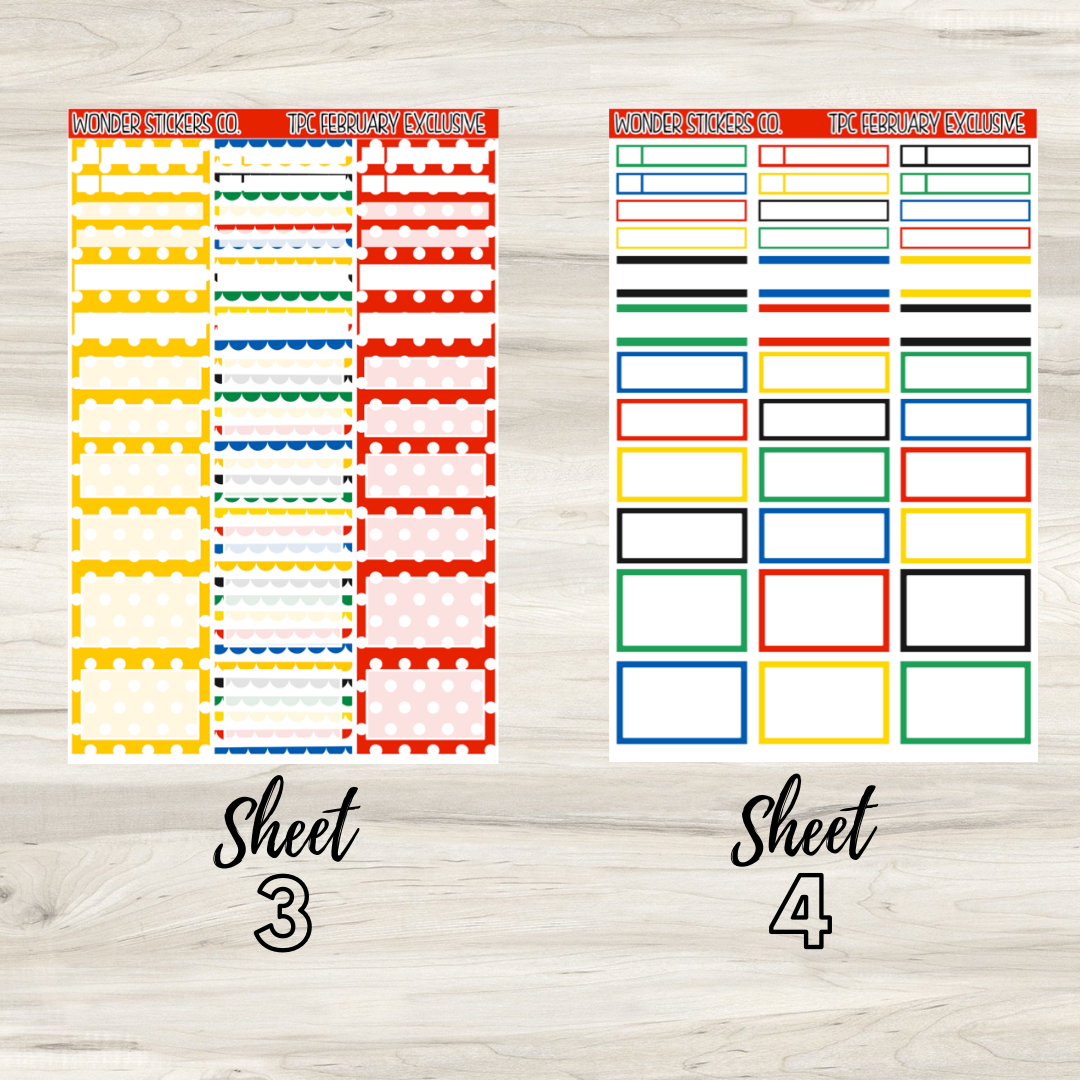 TPC February Exclusive Sticker Kit – Wonder Stickers Co.