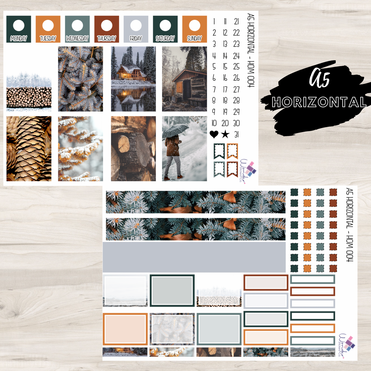 A5 Horizontal HOM 004 Sticker Kit – Wonder Stickers Co.