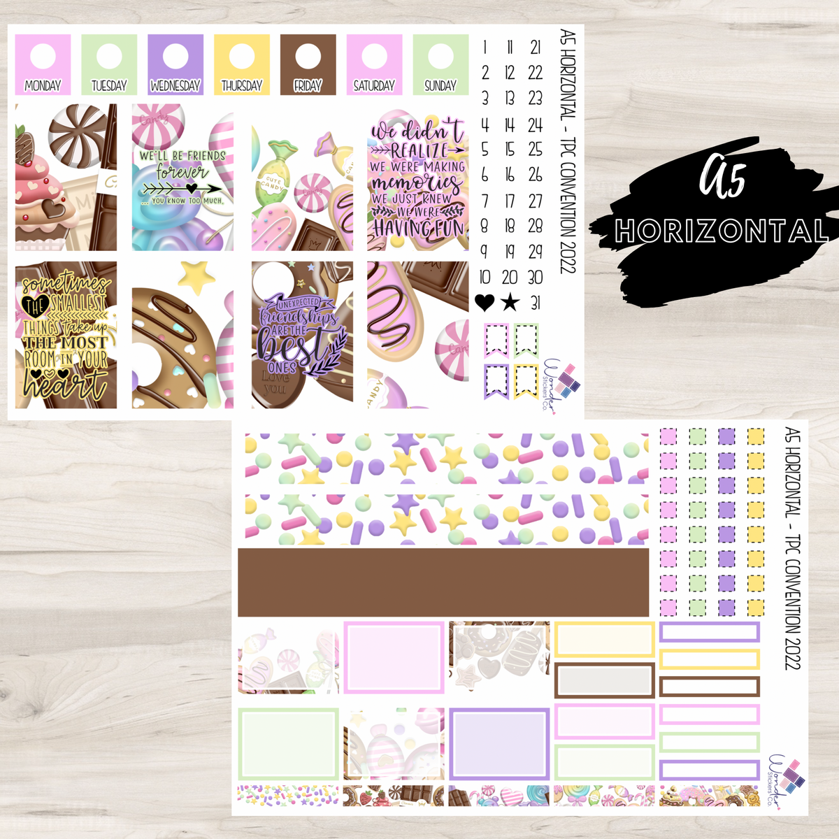 A5 Horizontal TPC Convention 2022 Sticker Kit – Wonder Stickers Co.