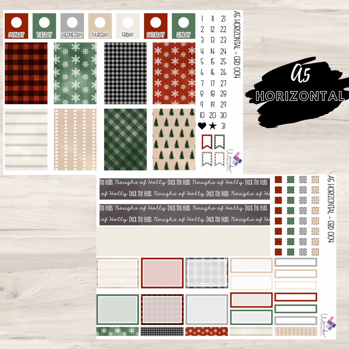 A5 Horizontal CBD 004 Sticker Kit – Wonder Stickers Co.