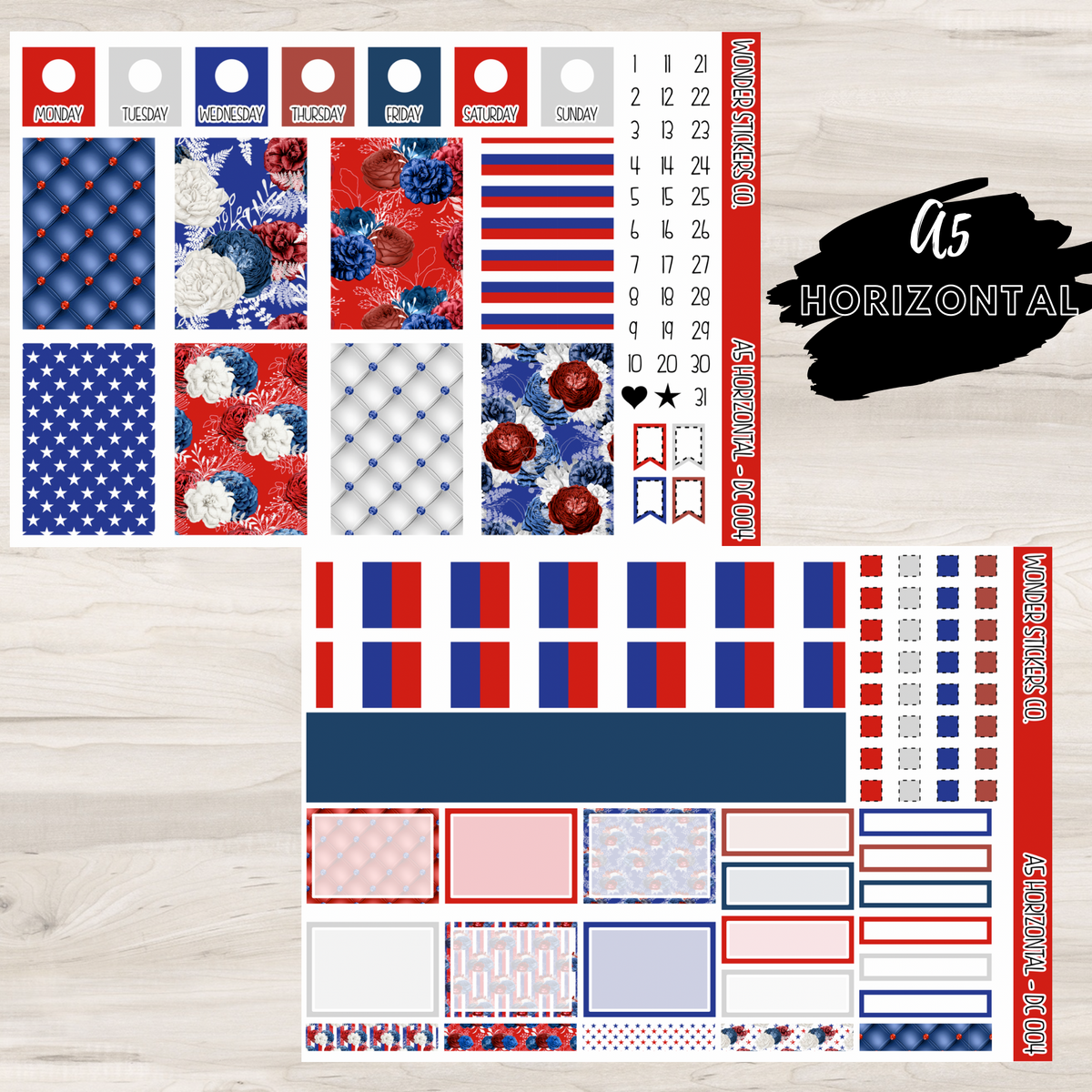 A5 Horizontal DC 004 Sticker Kit – Wonder Stickers Co.