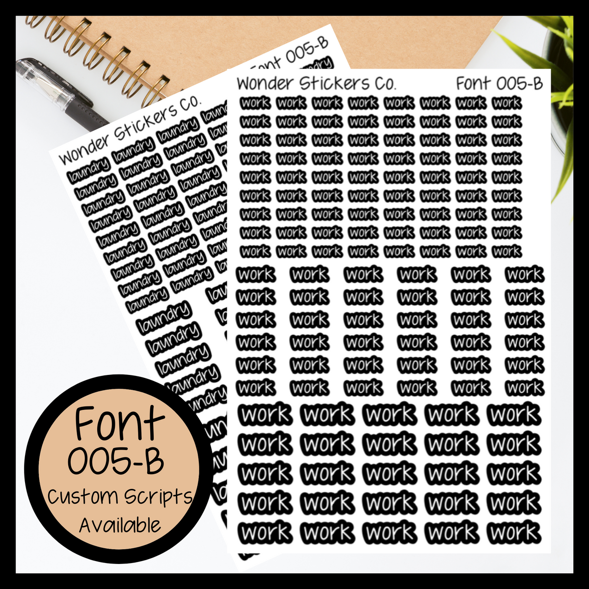Font 005-B – Wonder Stickers Co.