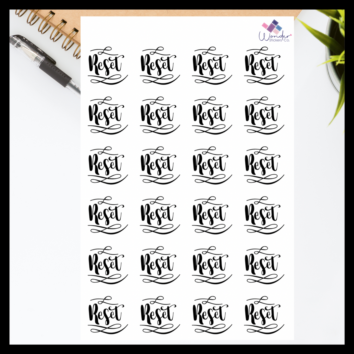 Reset Quote Sticker Sheet – Wonder Stickers Co.